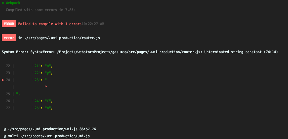 webpack编译过程异常，人工修改后正常启动（包括dev和build） · Issue #2701 · umijs/umi · GitHub