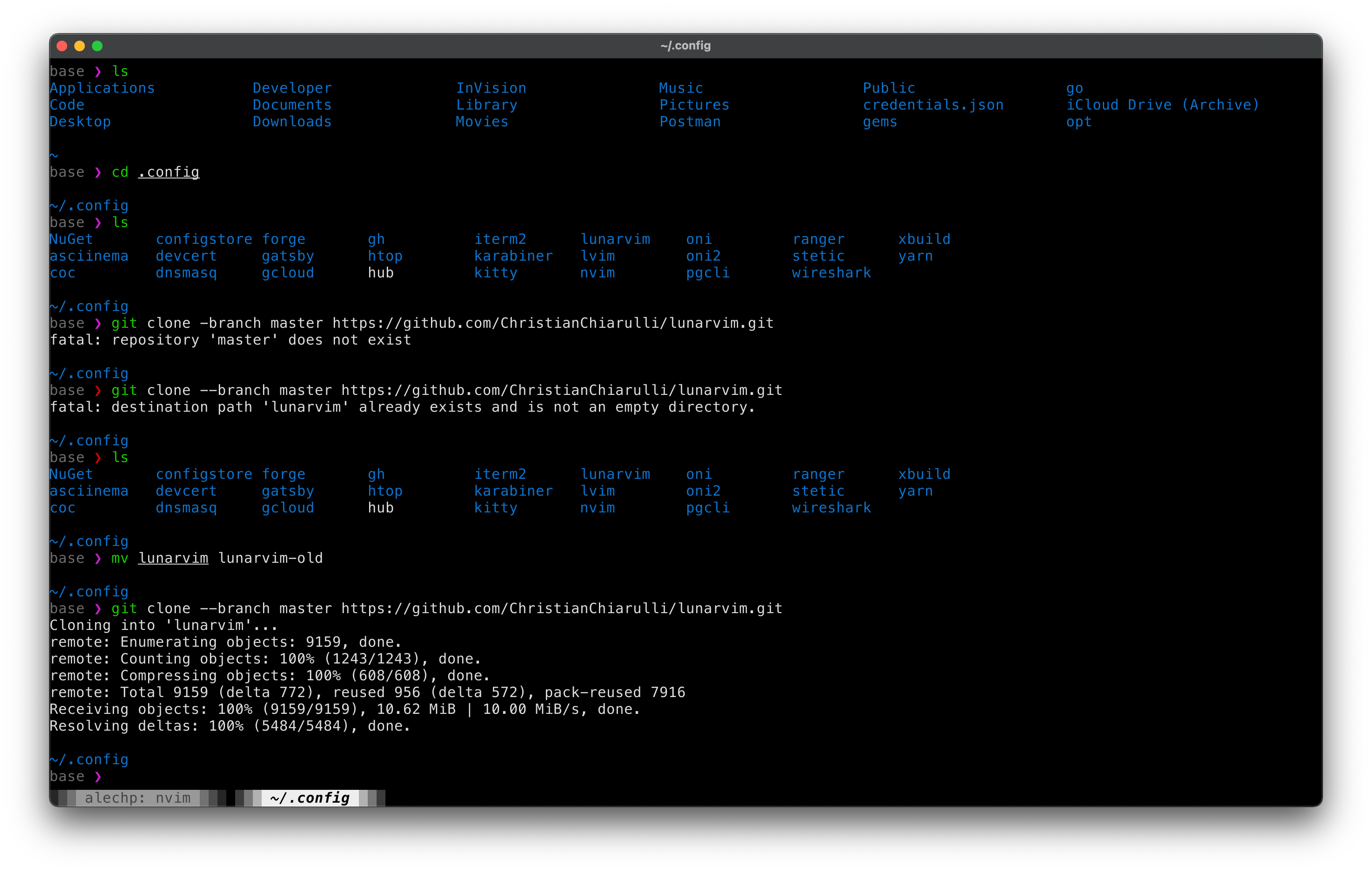 [Bug]: Rolling and master install failing · Issue #1235 · LunarVim/LunarVim · GitHub