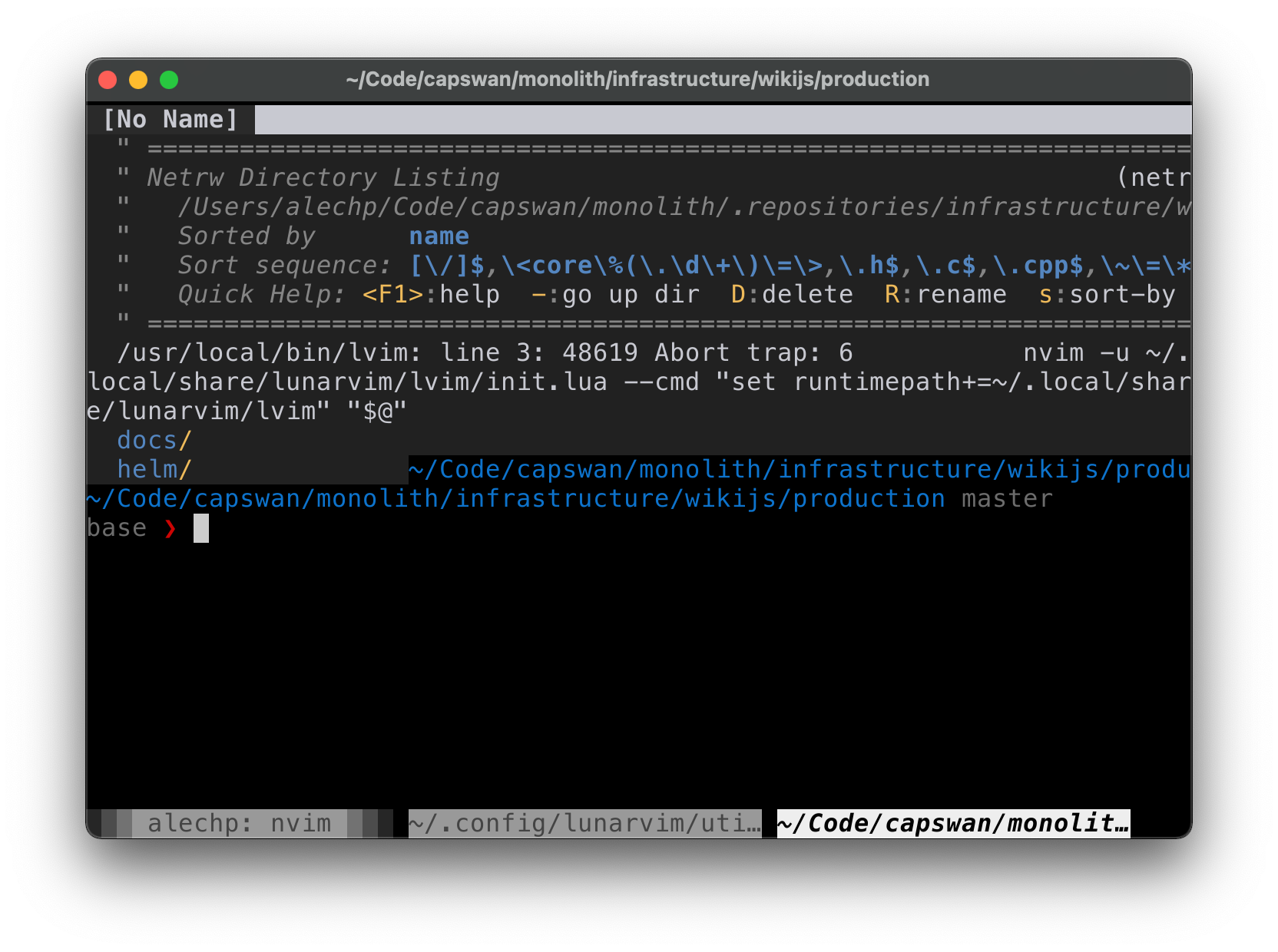 [Bug]: Rolling and master install failing · Issue #1235 · LunarVim/LunarVim · GitHub