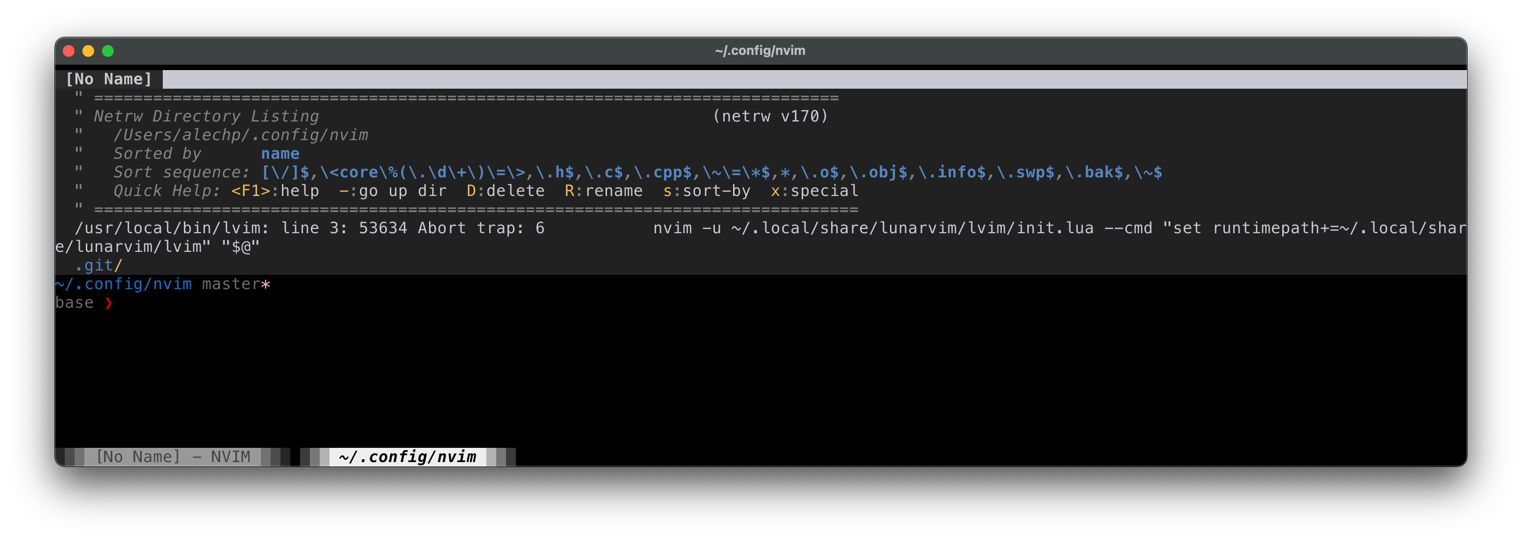 [Bug]: Rolling and master install failing · Issue #1235 · LunarVim/LunarVim · GitHub