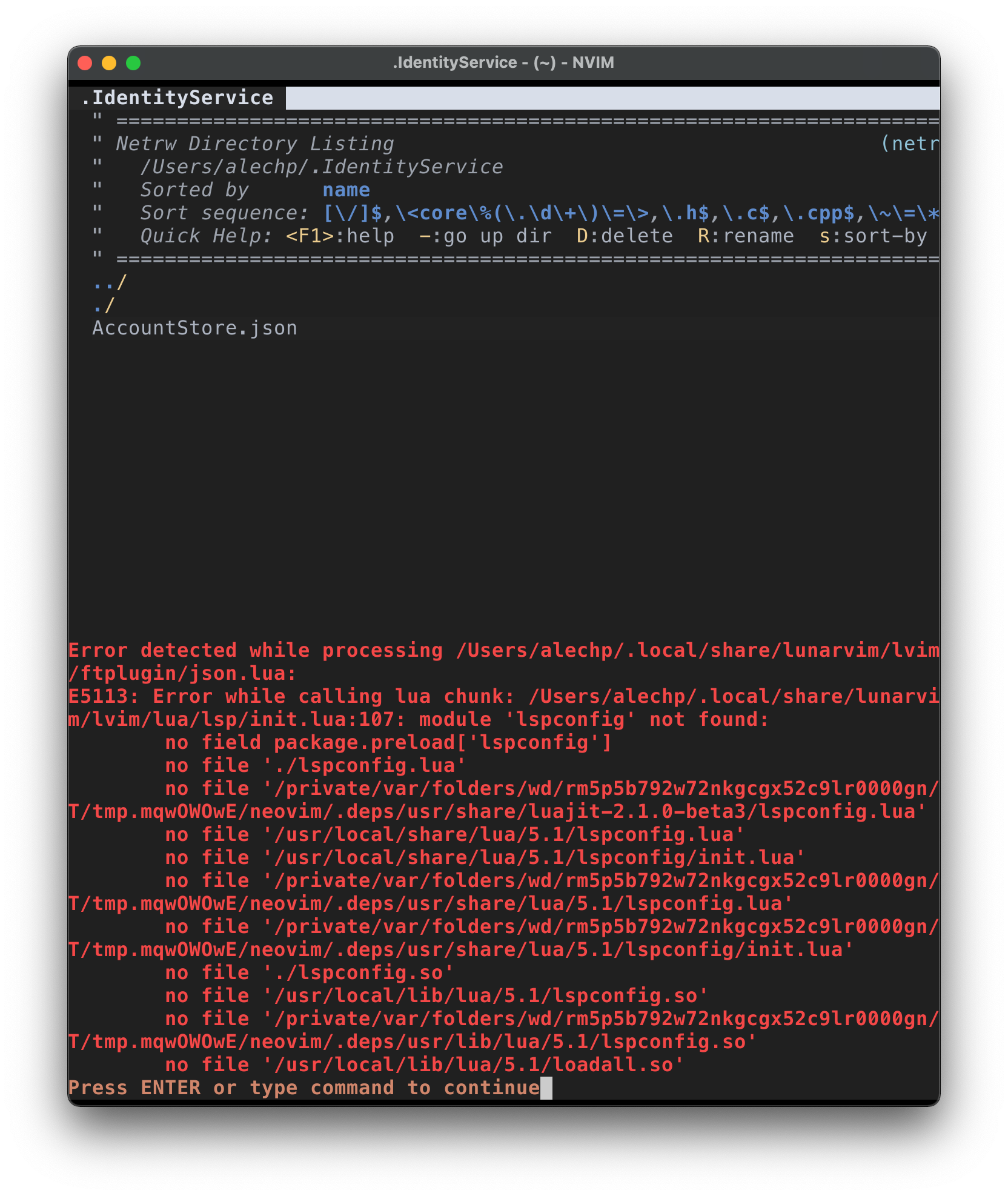 [Bug]: Rolling and master install failing · Issue #1235 · LunarVim/LunarVim · GitHub