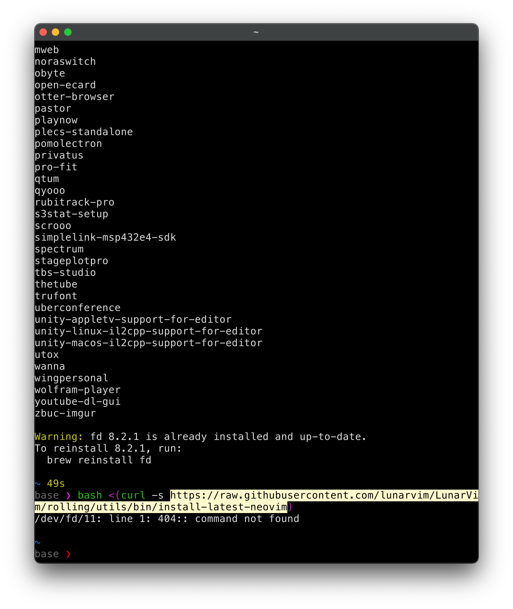[Bug]: Rolling and master install failing · Issue #1235 · LunarVim/LunarVim · GitHub