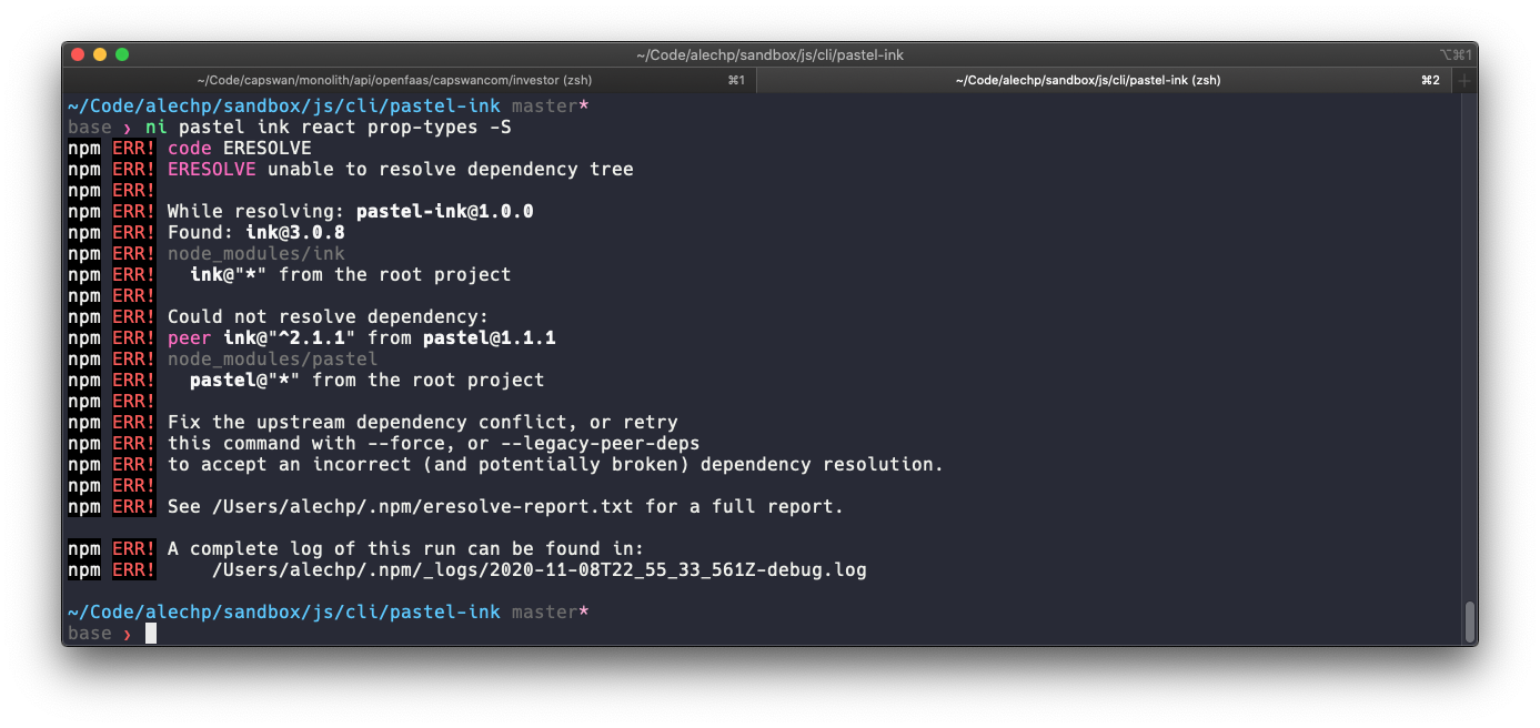 Question: is pastel 1.1.1 compatible with react-ink 3? · Issue #41 · vadimdemedes/pastel · GitHub