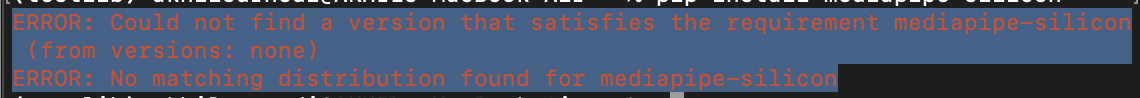 Unable to install mediapipe in m2 mac · Issue #3875 · google-ai-edge/mediapipe · GitHub