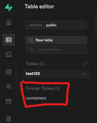 Unable to view Foreign Tables unless one or more real table exisits · Issue #13173 · supabase ...