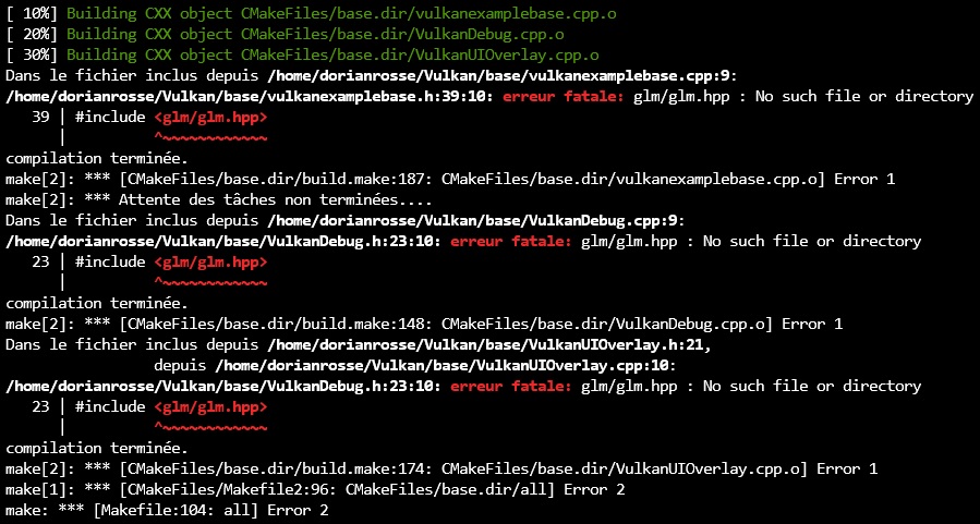 I have bring glm.hpp in glm directory on your base folder but It keep missing I don't know why ...
