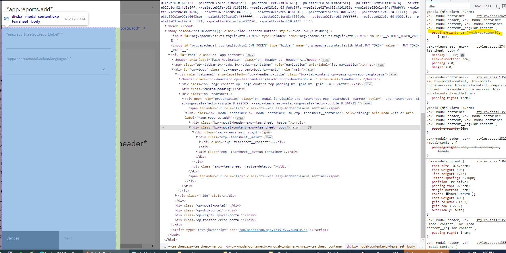 Tearsheet style issues · Issue #1093 · carbon-design-system/ibm ...
