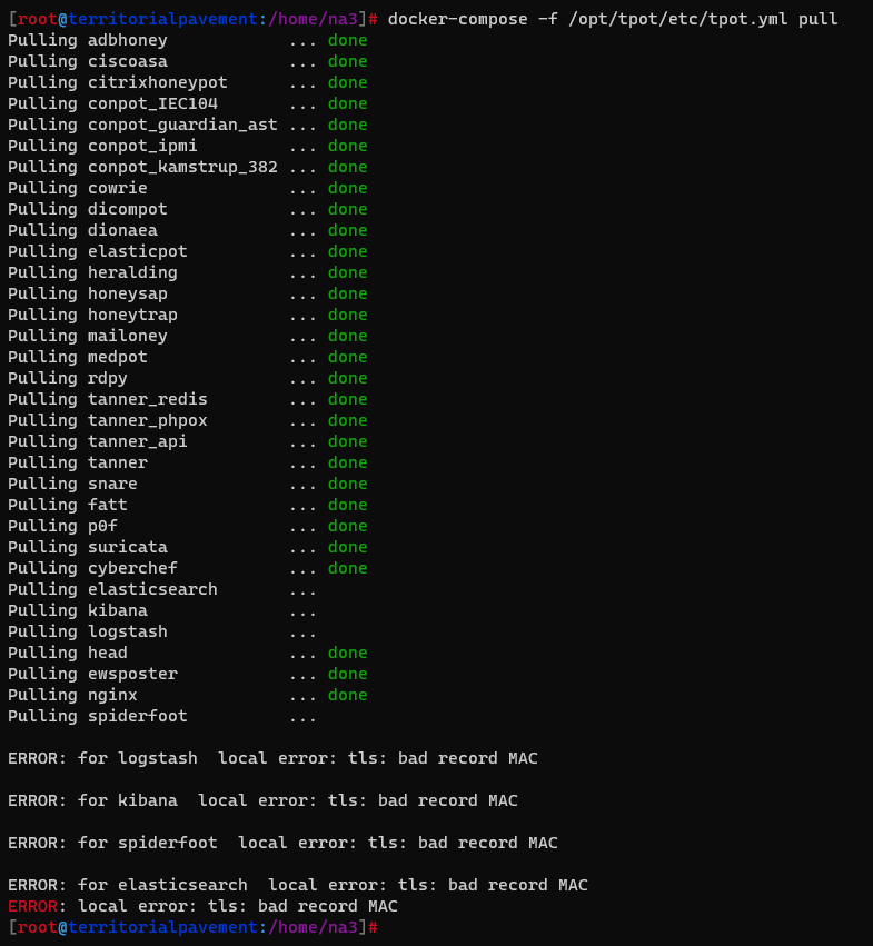 tls: bad record MAC · Issue #1004 · telekom-security/tpotce · GitHub