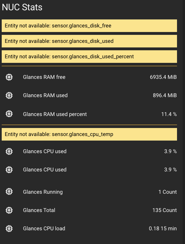 Missing Glances Sensors - 0.106.0b · Issue #32002 · home-assistant/core · GitHub