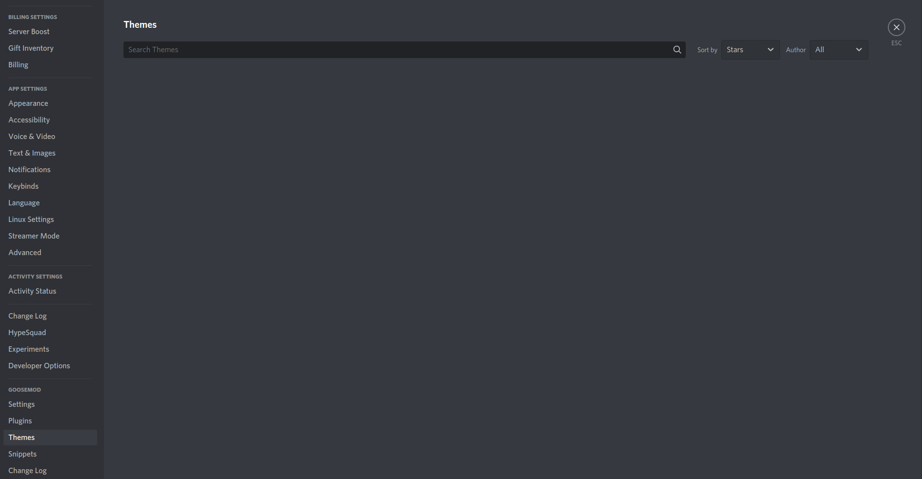 [Module Store UI] Modules and themes are missing from store · Issue #44 · GooseMod/GooseMod · GitHub