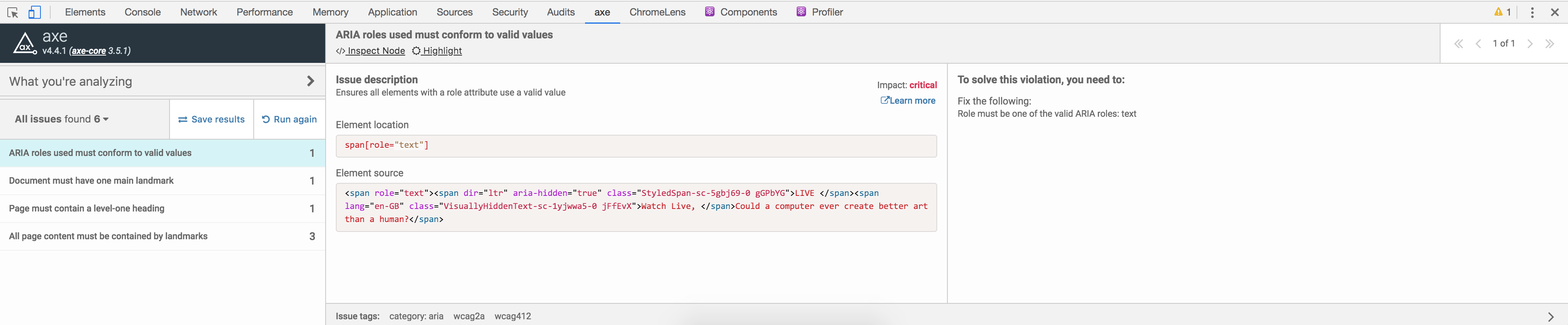 Accessibility swarm on the Live Label component · Issue #3230 · BBC-archive/psammead · GitHub