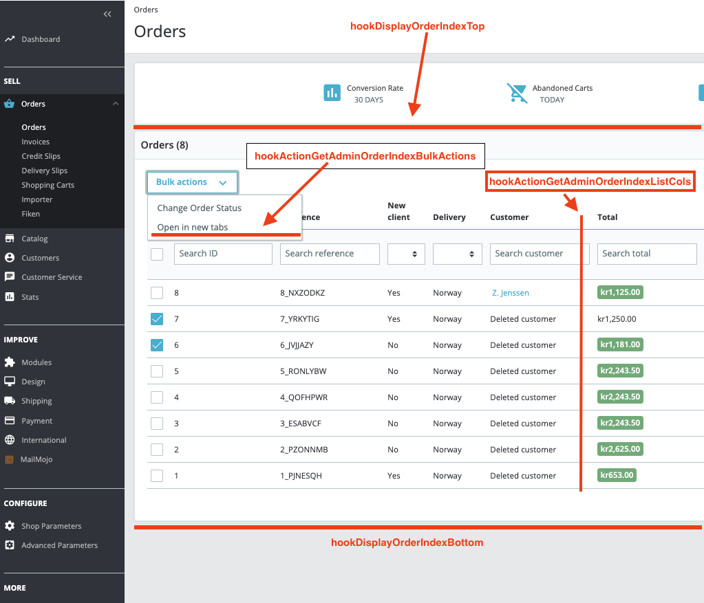 New hooks in Admin Order Index · Issue #23134 · PrestaShop/PrestaShop ...