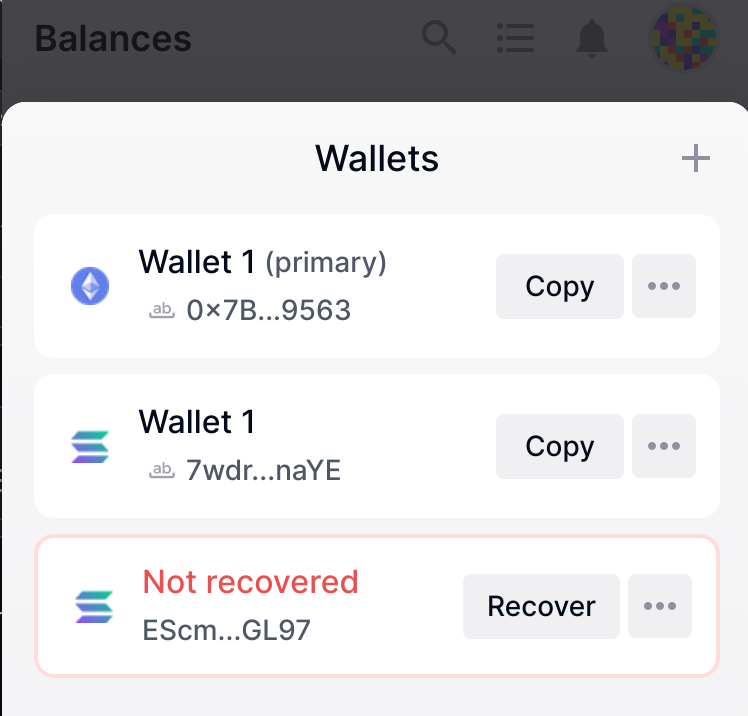 During onboarding, enable user to be able to receover all his wallet · Issue #3771 · coral-xyz ...