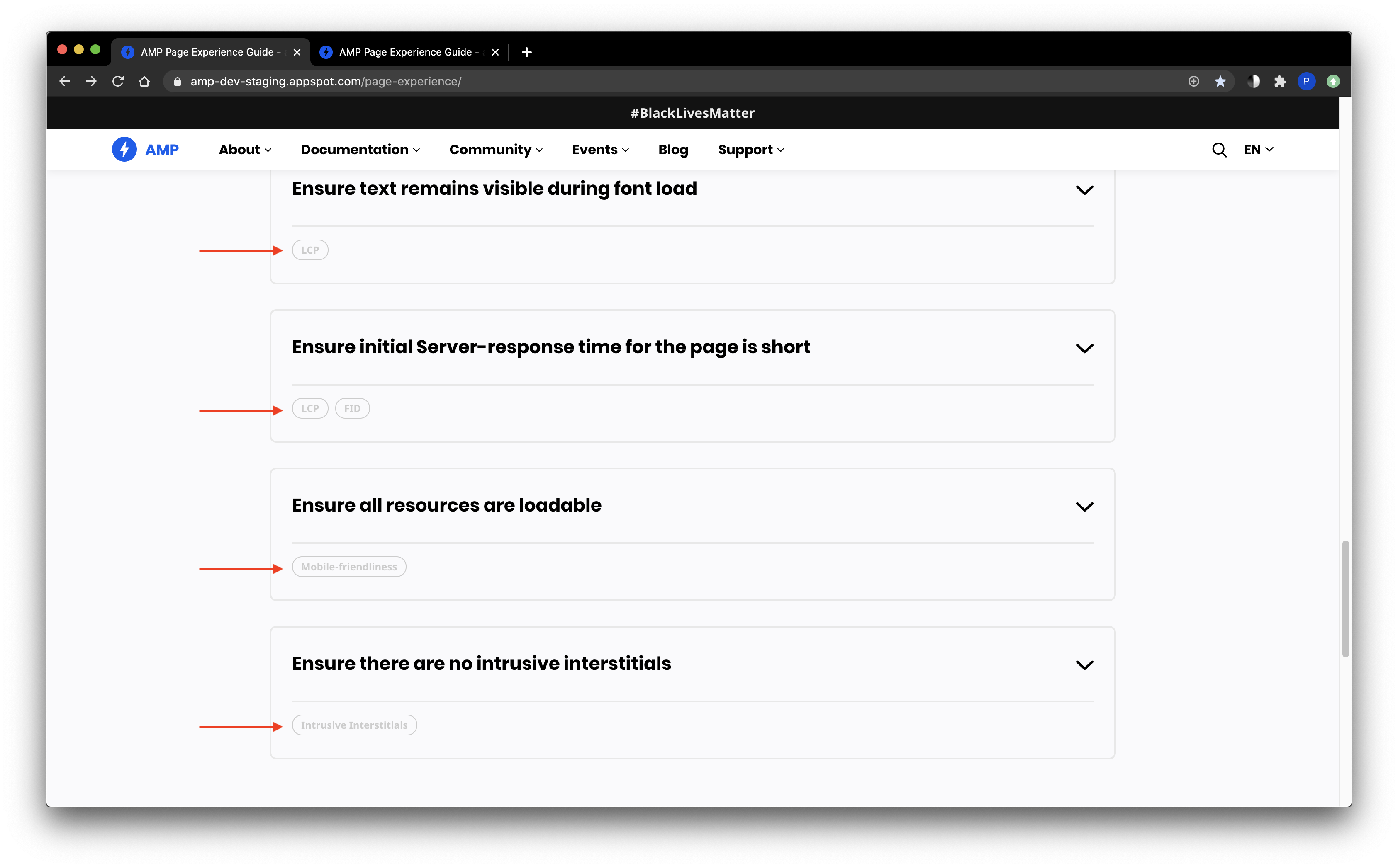 [Accessibility] Filter pills are low contrast · Issue #4509 · ampproject/amp.dev · GitHub