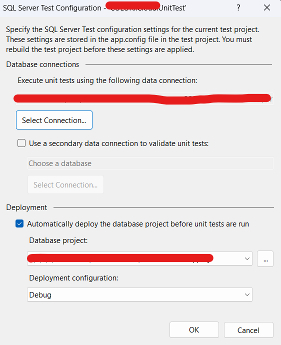 Getting Build Error After Selecting Automatically Deploy The Database Project Before Unit Tests