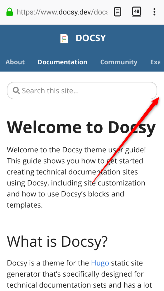 Firefox for android: the collapsed menu disappears · Issue #110 · google/docsy · GitHub