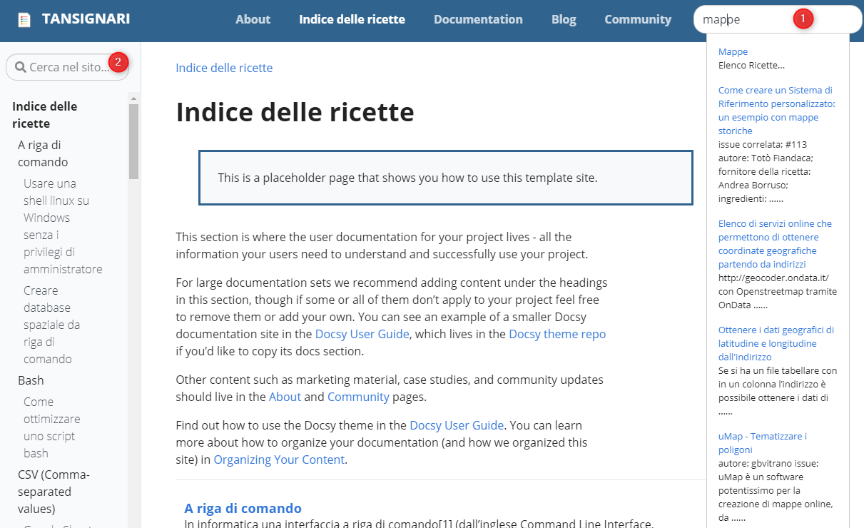 Sidebar search support and search with Lunr.js · Issue #201 · google/docsy · GitHub