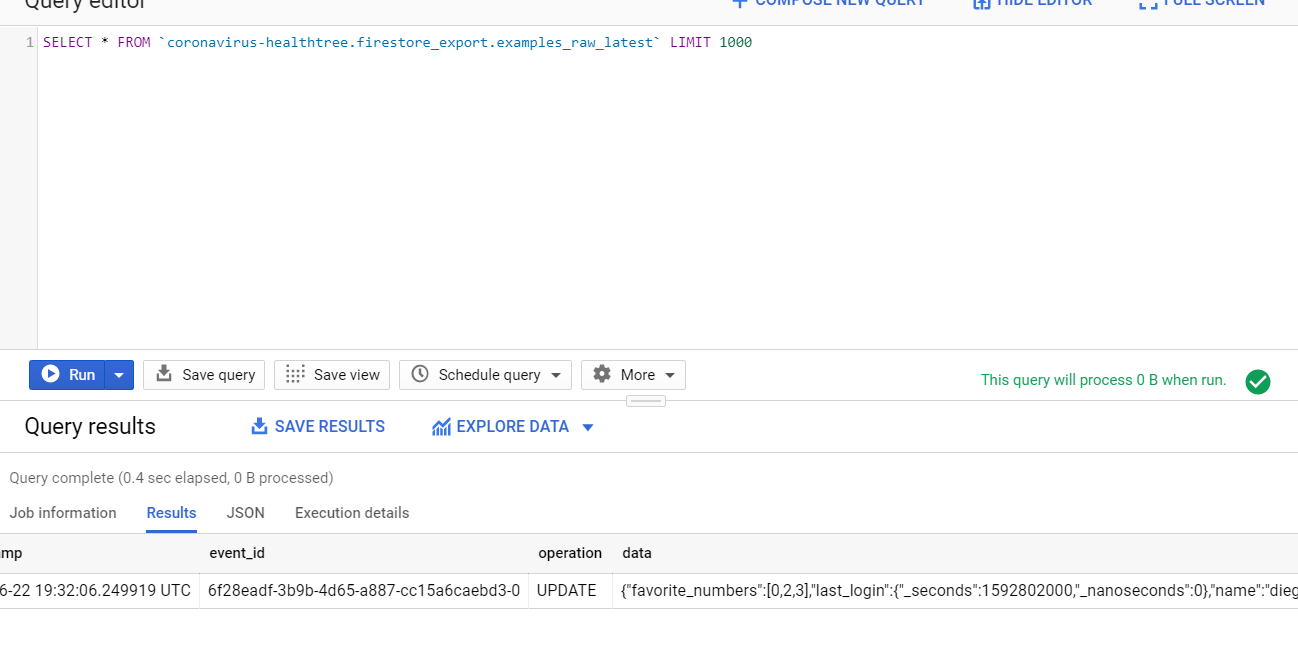 Firebase Bigquery Export Array Type No Rows Results · Issue 359
