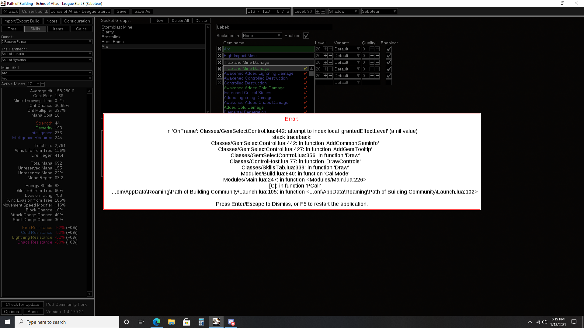 Error when hovering over Empower after Echos of Atlas update · Issue #1896 ...