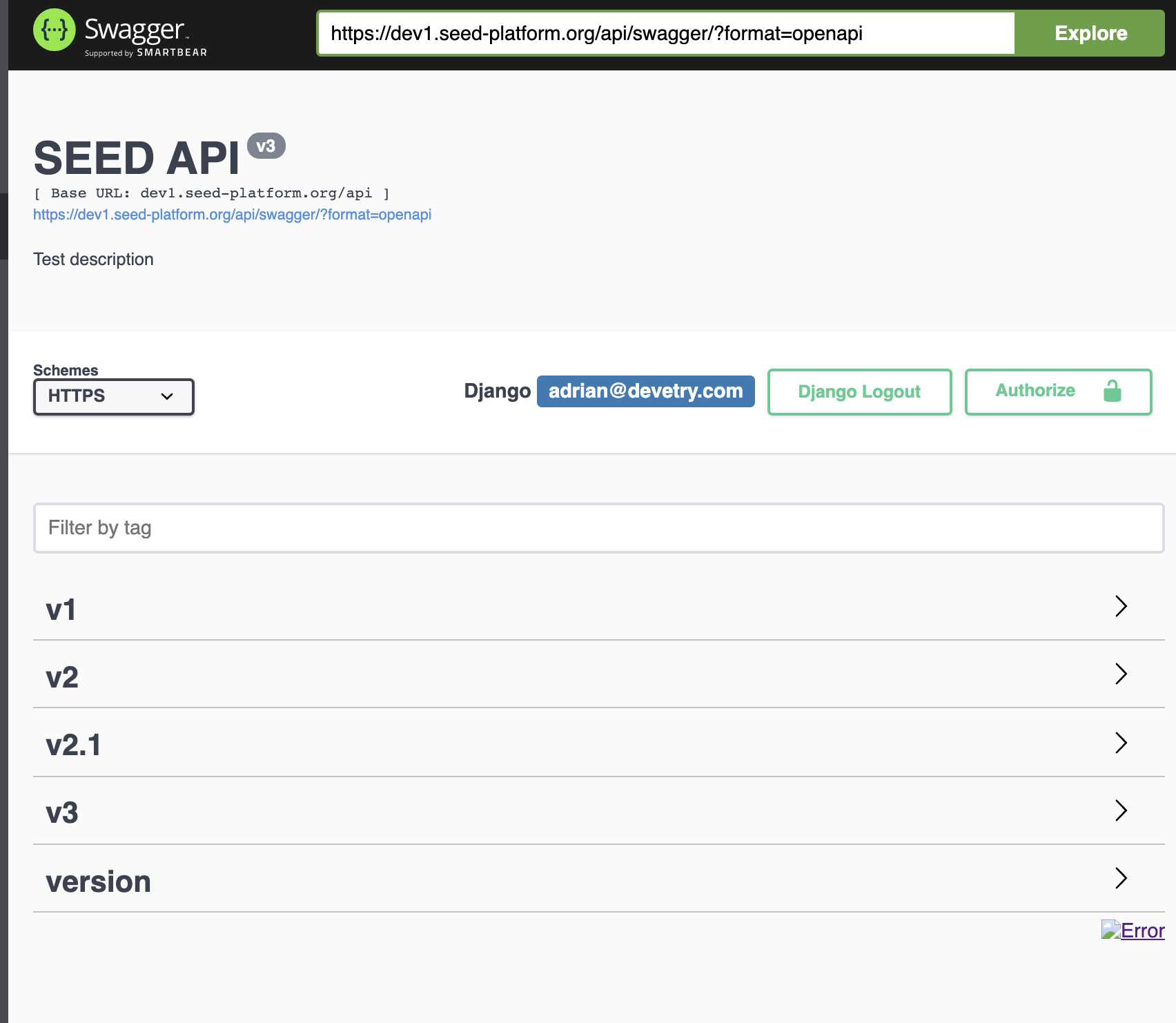 Swagger page badge - validator error · Issue #2375 · SEED-platform/seed · GitHub