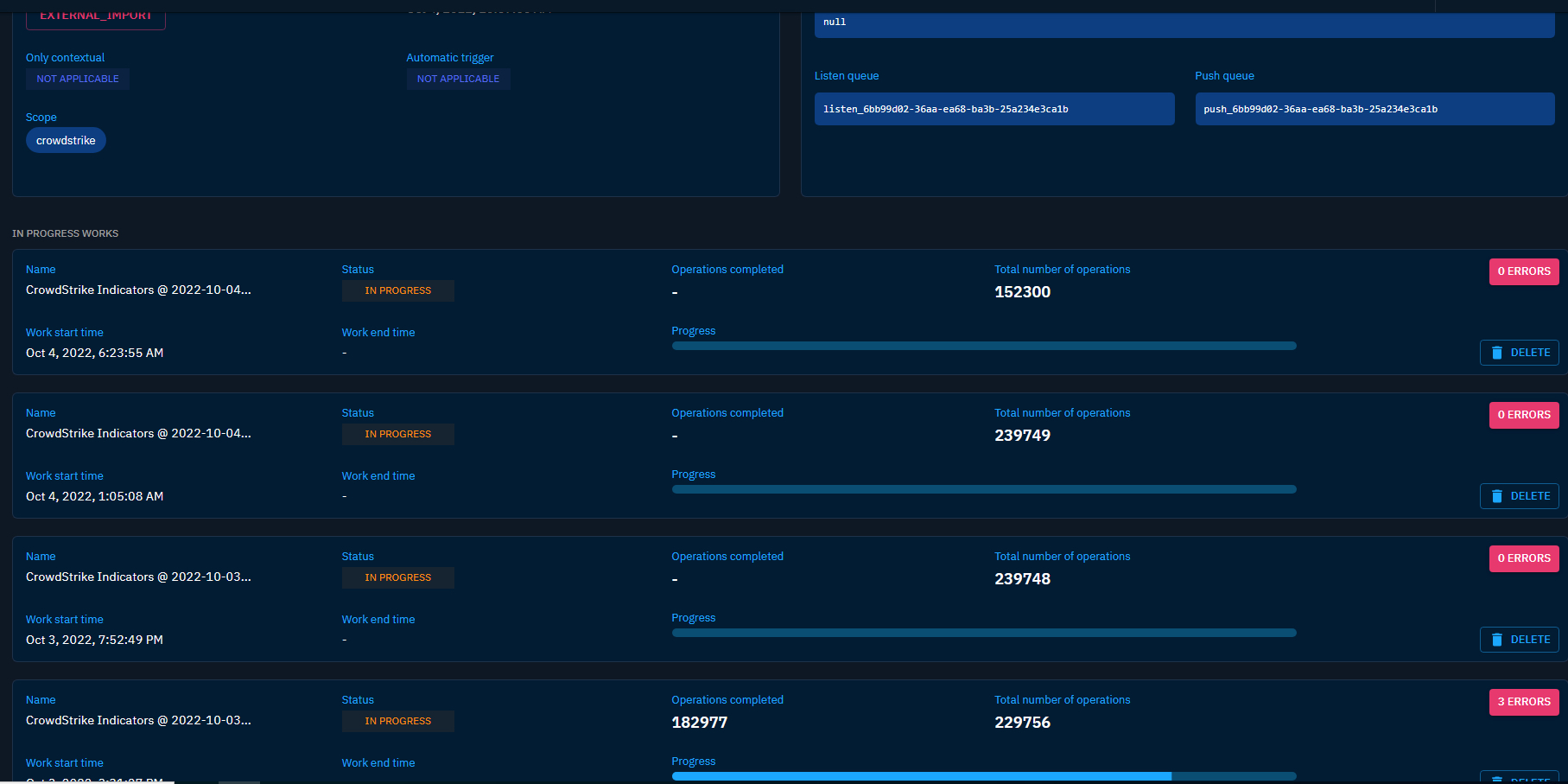 [CrowdStrike] Doesn't create an state until it finishs the job. · Issue #863 · OpenCTI-Platform ...
