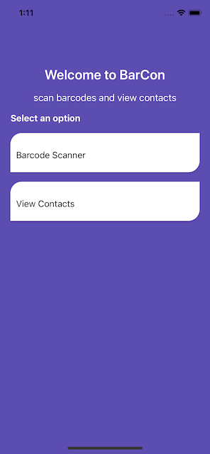 GitHub - davidokonji/barcon: A very basic implementation of expo's ...
