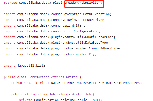 rdbmswriter包名错误 · Issue #594 · alibaba/DataX · GitHub