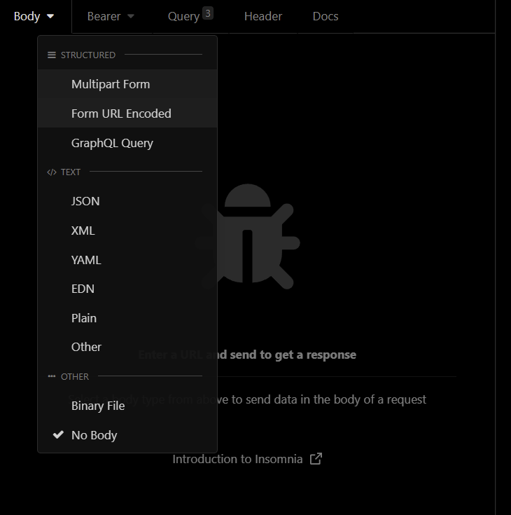 [feature]: Segmentation of choice about type of body requests to send on endpoint · Issue #2344 ...