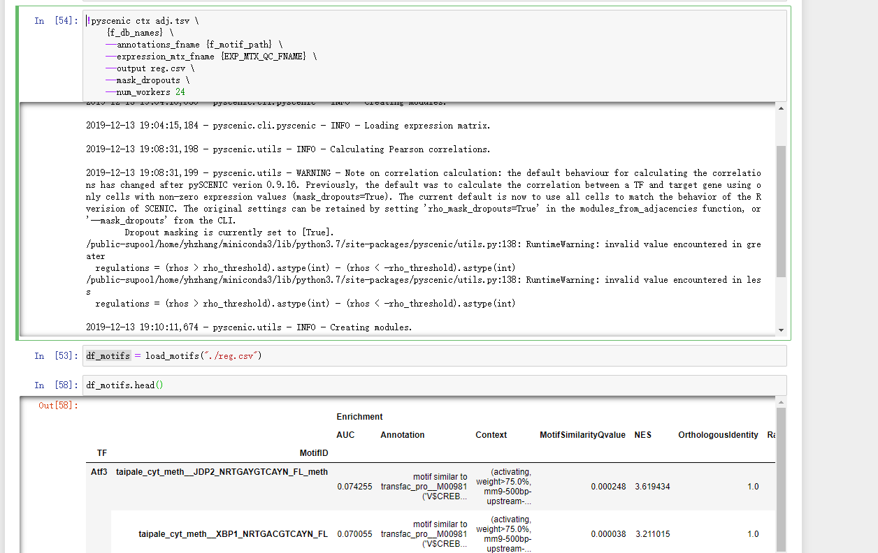 pyscenic aucell ERROR - Expression matrix should be provided in the loom file format. · Issue ...