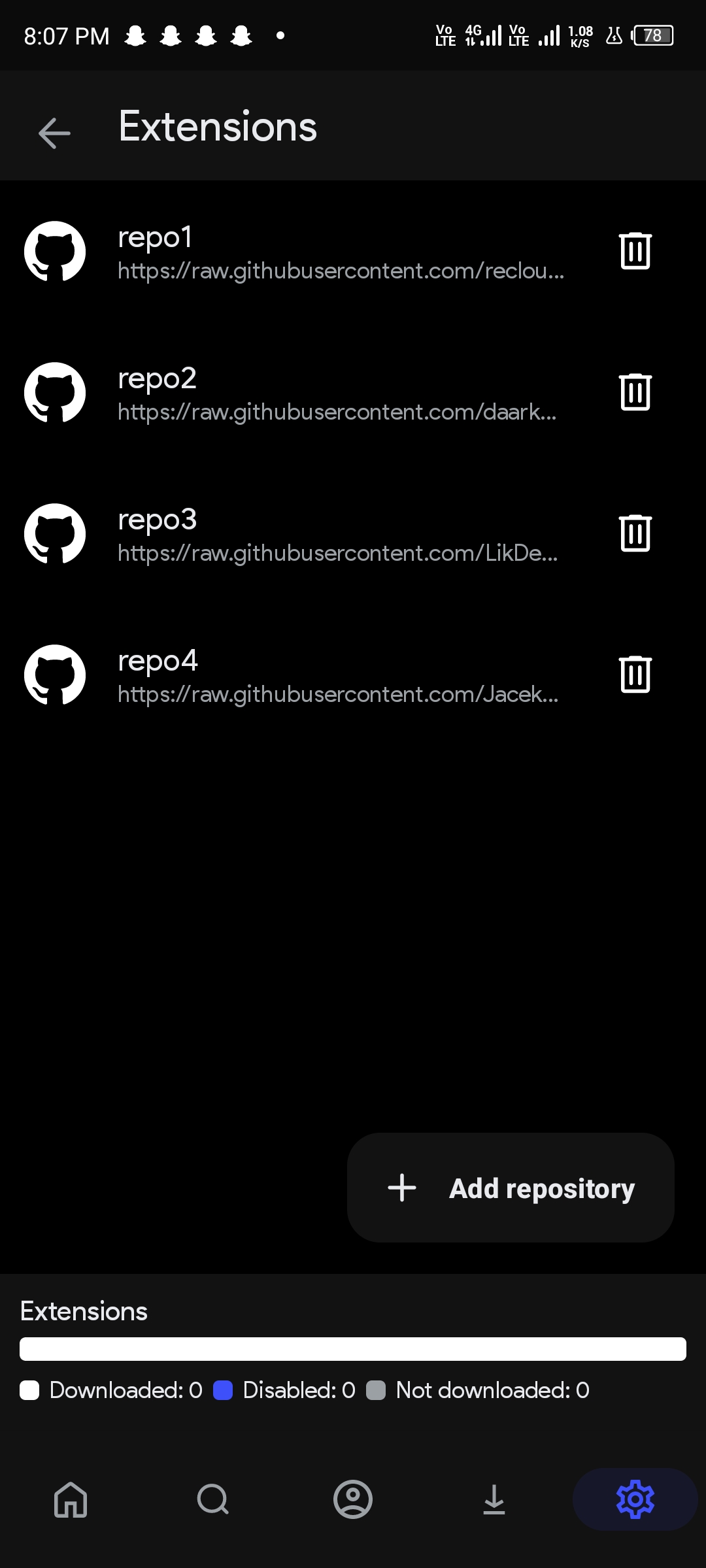 Not able to load any extension (blank screen) in infinix mobile · Issue #449 · recloudstream ...