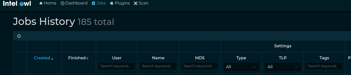 Jobs View Lookups seems not working · Issue #1347 · intelowlproject/IntelOwl · GitHub