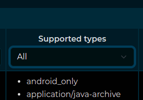 "supported types" column filter bug · Issue #1542 · intelowlproject/IntelOwl · GitHub