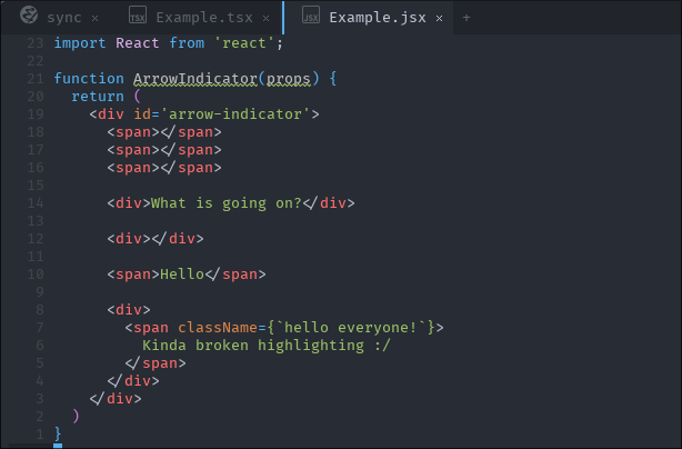TSX + Tree-sitter results in broken highlighting · Issue #7042 · doomemacs/doomemacs · GitHub