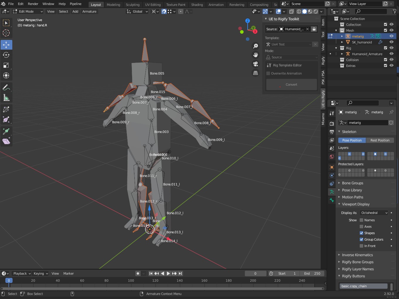 UE to Rigify - Support workflow with metarig a starter source rig ...