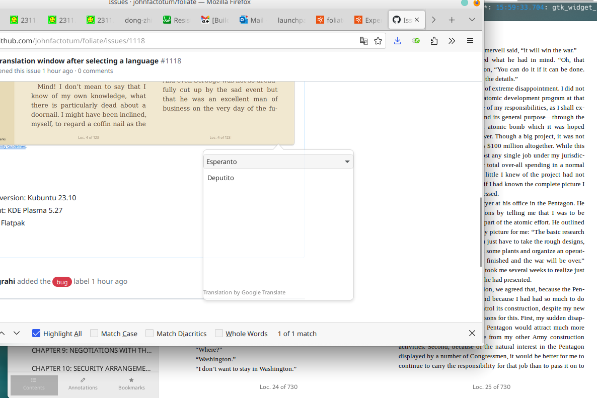 Cannot close at the translation window after selecting a language · Issue #1118 · johnfactotum ...
