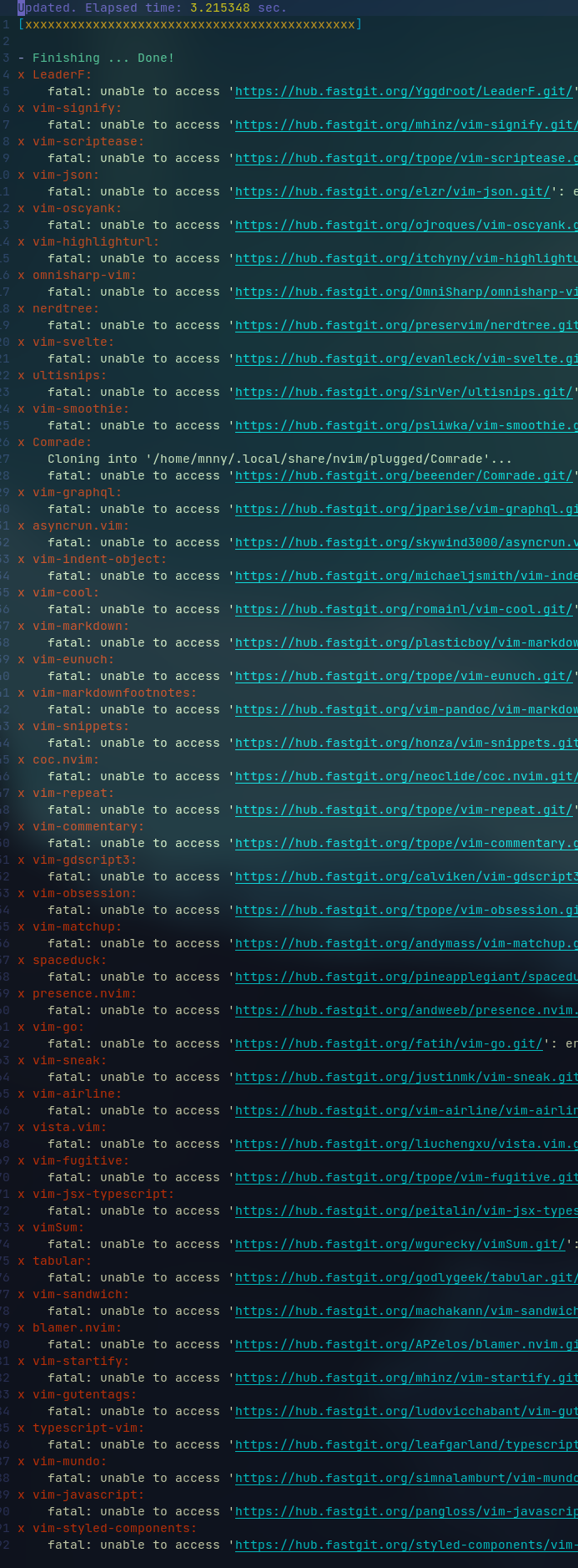 Unable to access hub.fastgit.org · Issue #1109 · junegunn/vim-plug · GitHub