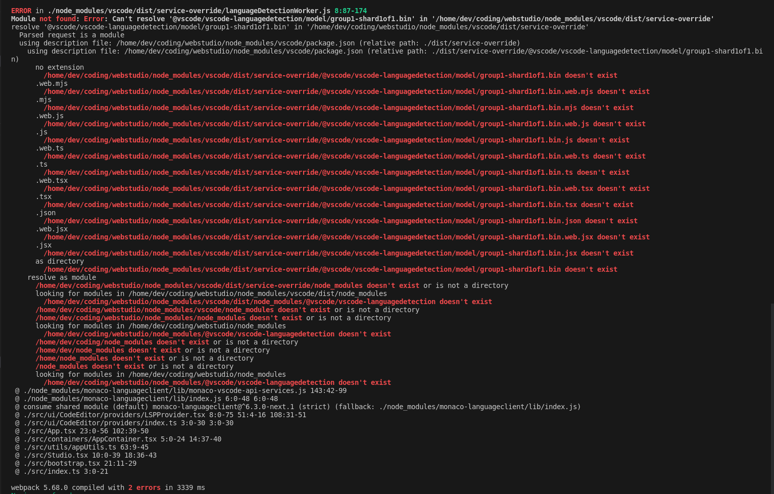 Error [invokefunction] Unknown Service Explorerservice · Issue 157 · Codingame Monaco Vscode