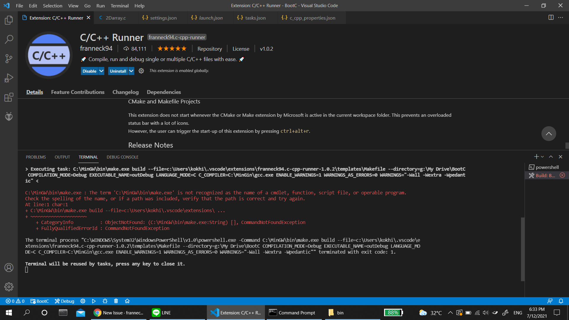 Please help. · Issue #12 · franneck94/Vscode-C-Cpp-Runner · GitHub