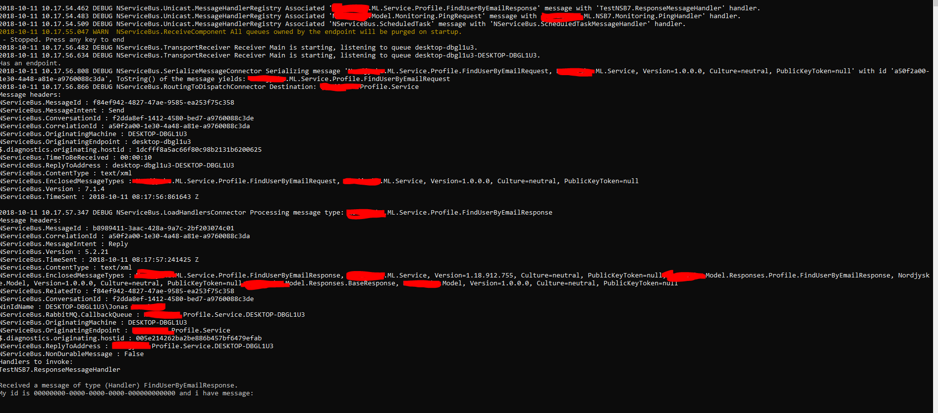 reply message dies at handler (Nothing happens) · Issue #5279 · Particular/NServiceBus · GitHub