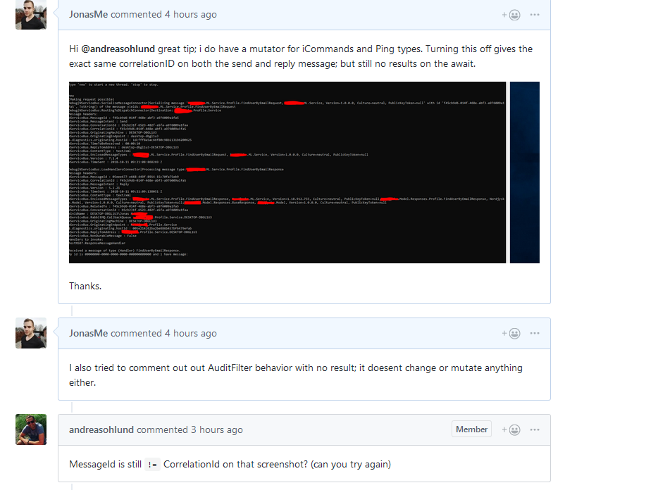 reply message dies at handler (Nothing happens) · Issue #5279 · Particular/NServiceBus · GitHub