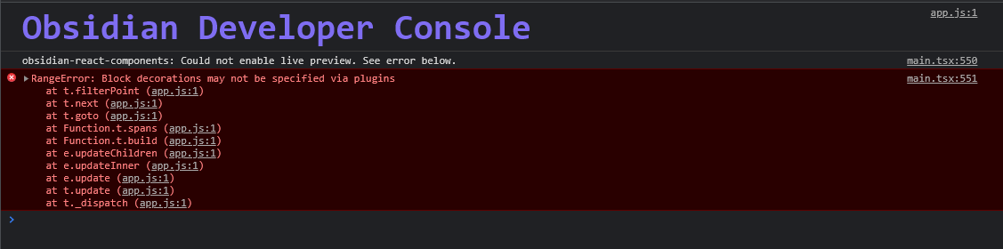 Crash in live preview mode · Issue #26 · elias-sundqvist/obsidian-react-components · GitHub