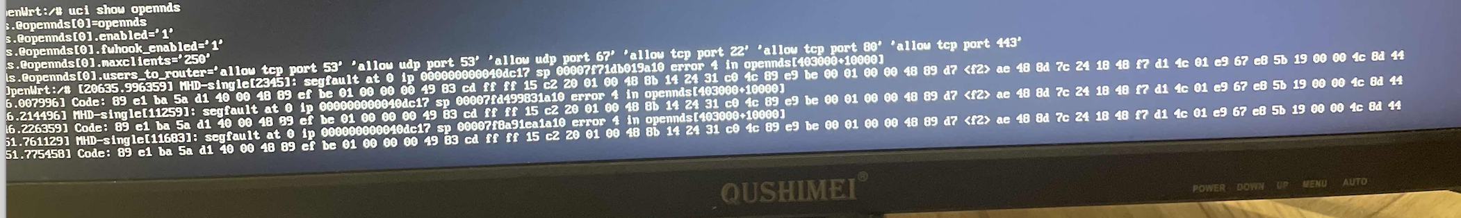 Crashed！ · Issue #211 · openNDS/openNDS · GitHub