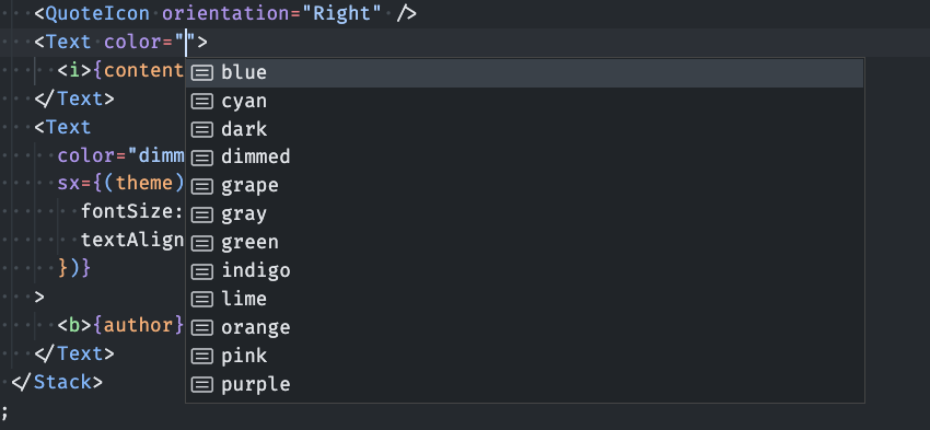 Color props doens't autocomplete variants · Issue #2129 · mantinedev/mantine · GitHub
