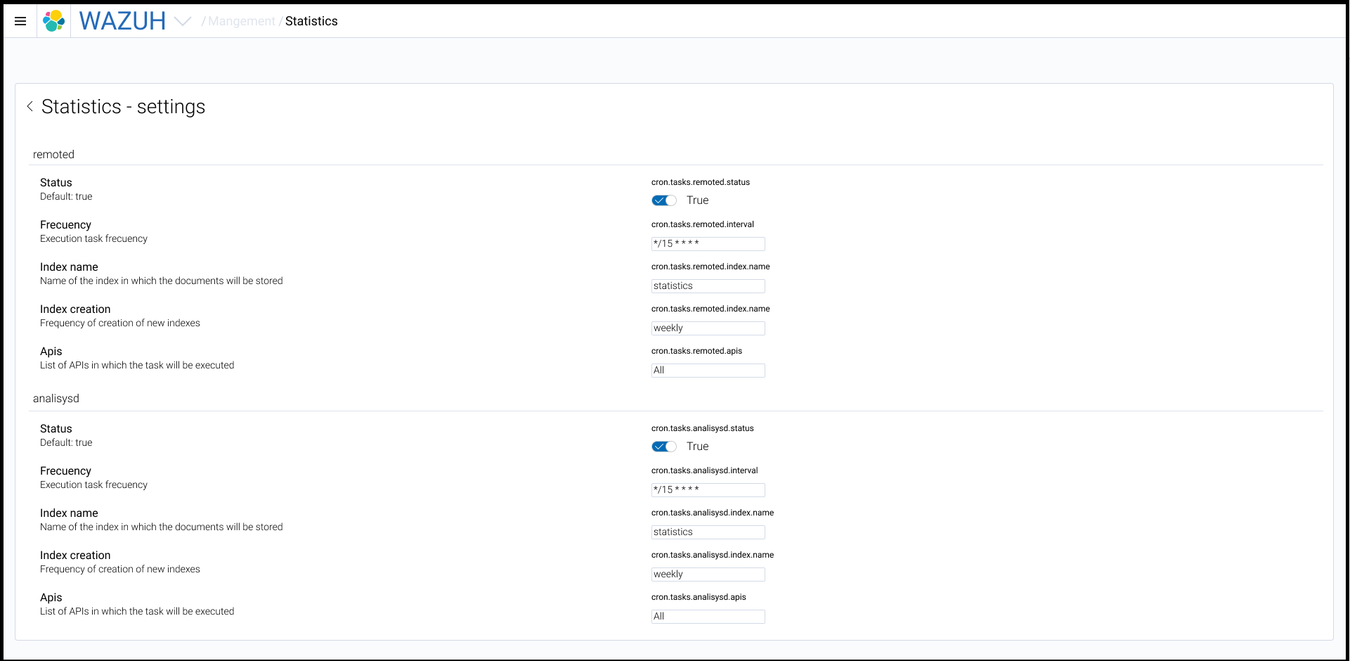 Create The Statistics Job Configuration · Issue 2386 · Wazuhwazuh Dashboard Plugins · Github