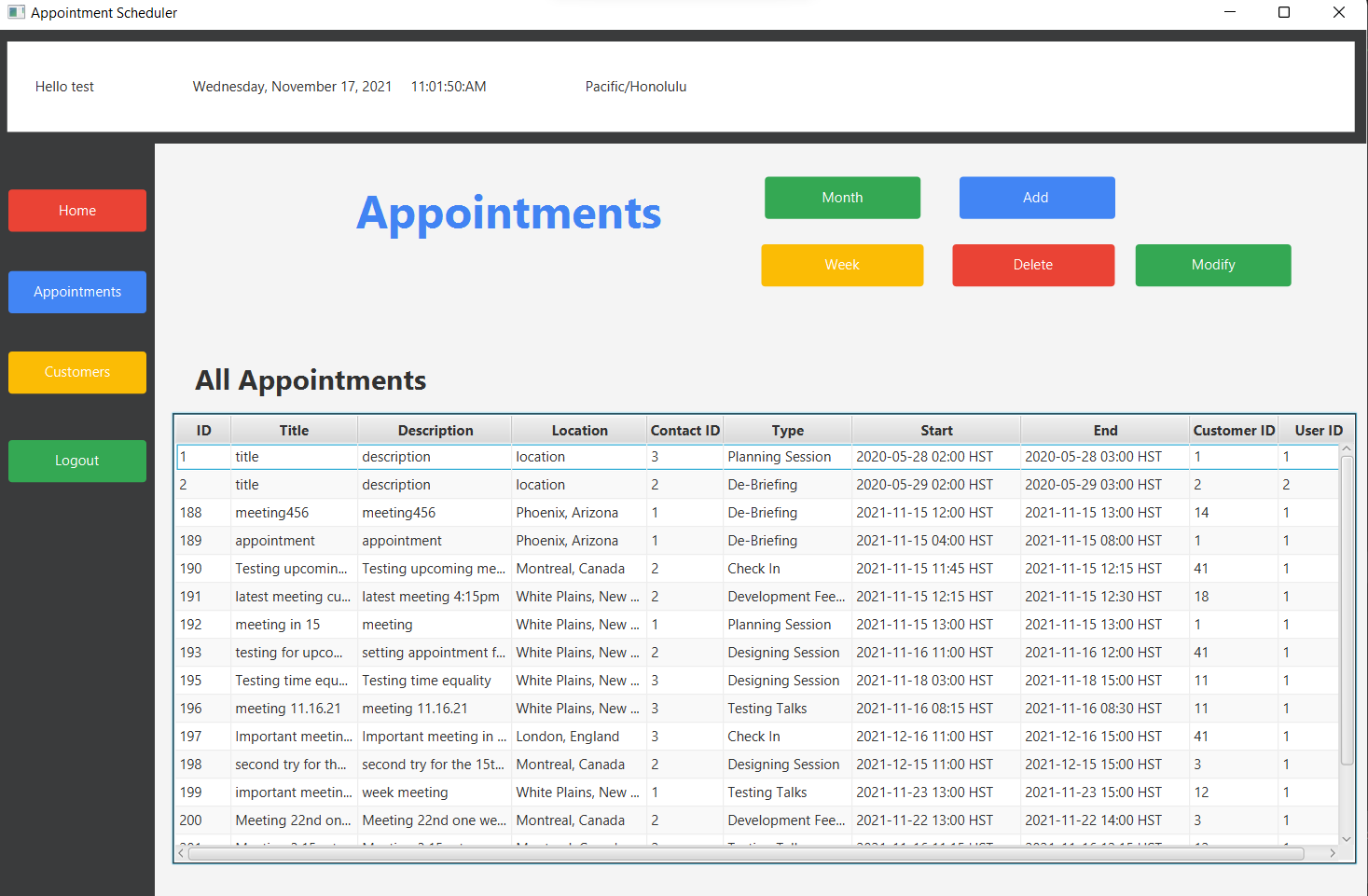 GitHub - Tamiyo22/AppointmentSchedulingApplication: •CRUD based console application in Java and ...