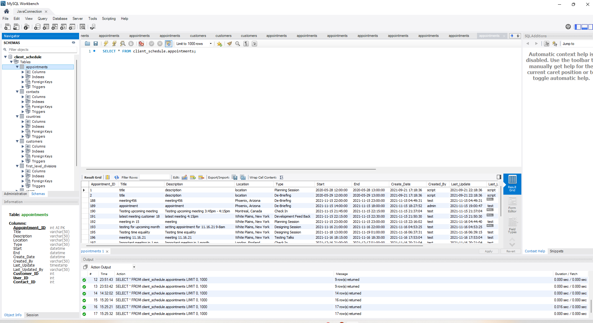 GitHub - Tamiyo22/AppointmentSchedulingApplication: •CRUD based console application in Java and ...