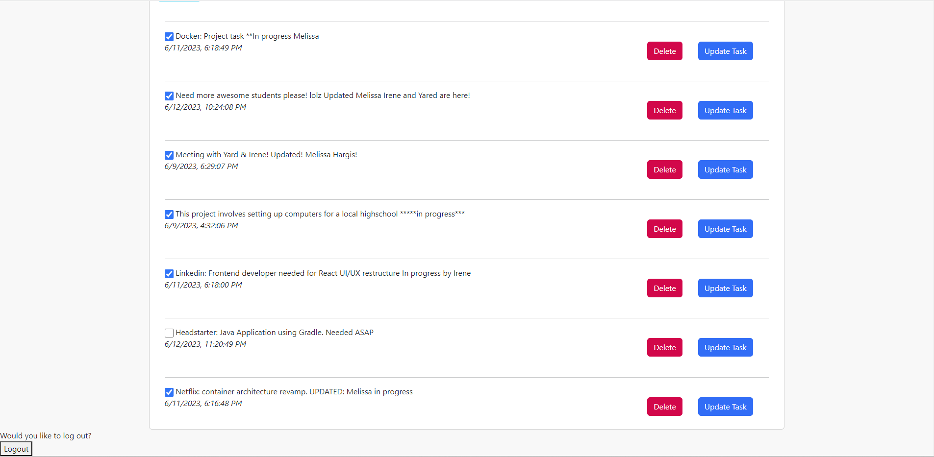 GitHub - Tamiyo22/tech-tasks: Task Manager for companies and students students. Created with ...