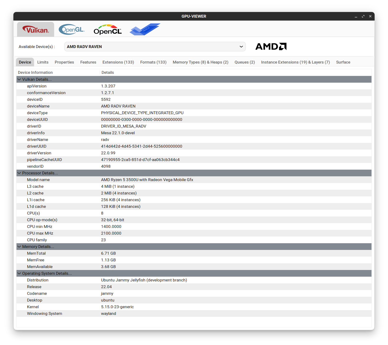 GitHub - arunsivaramanneo/GPU-Viewer: A front-end to glxinfo, vulkaninfo, clinfo and es2_info ...