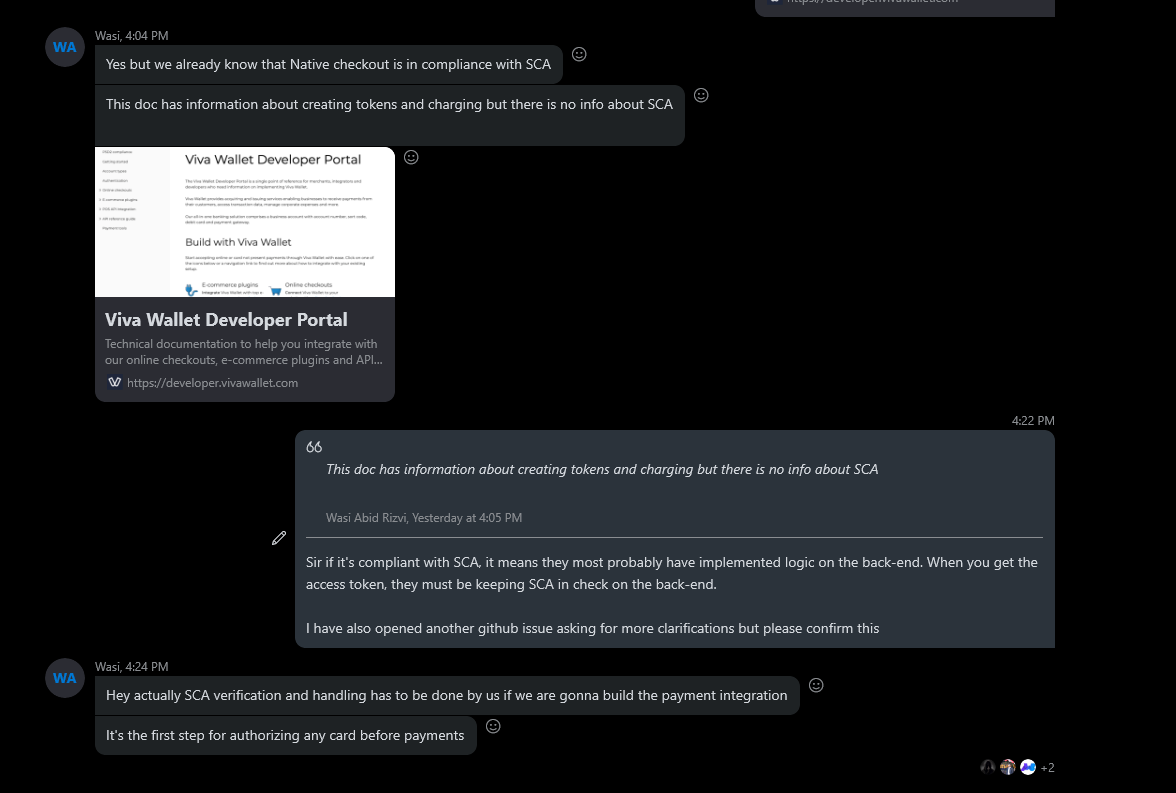 Achieving SCA through Native/Simple Checkout · Issue #1687 · VivaPayments/API · GitHub
