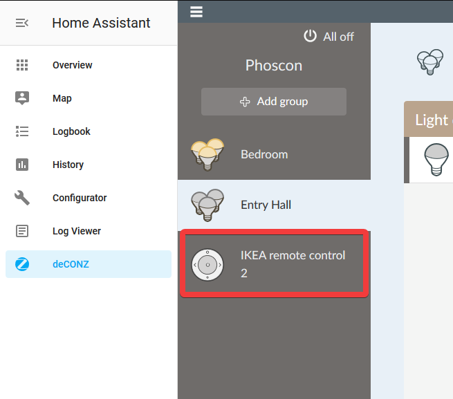 DECONZ: Cannot select remote control group · Issue #999 · home ...